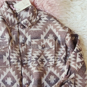 New Western Fall Aztec Native Vintage Inspired Shirt Jacket Coat ...