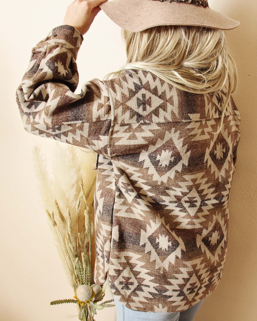 New Western Fall Aztec Native Vintage Inspired Shirt Jacket Coat ...