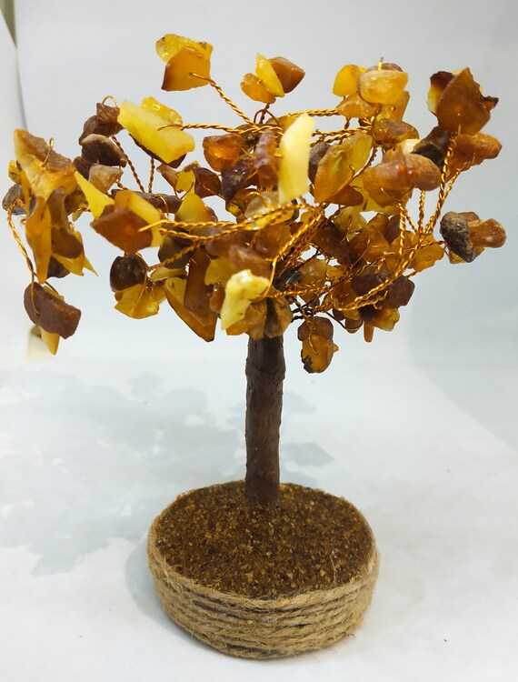 Amber Bonsai Tree of Good Luck Descktop Decorate Tree Home & Living ...