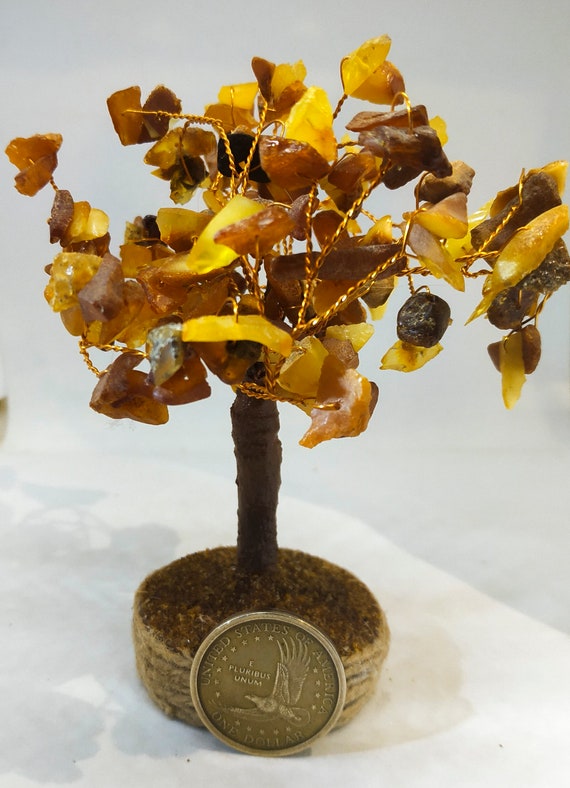 Amber Bonsai Tree of Good Luck Descktop Decorate Tree Home & Living ...