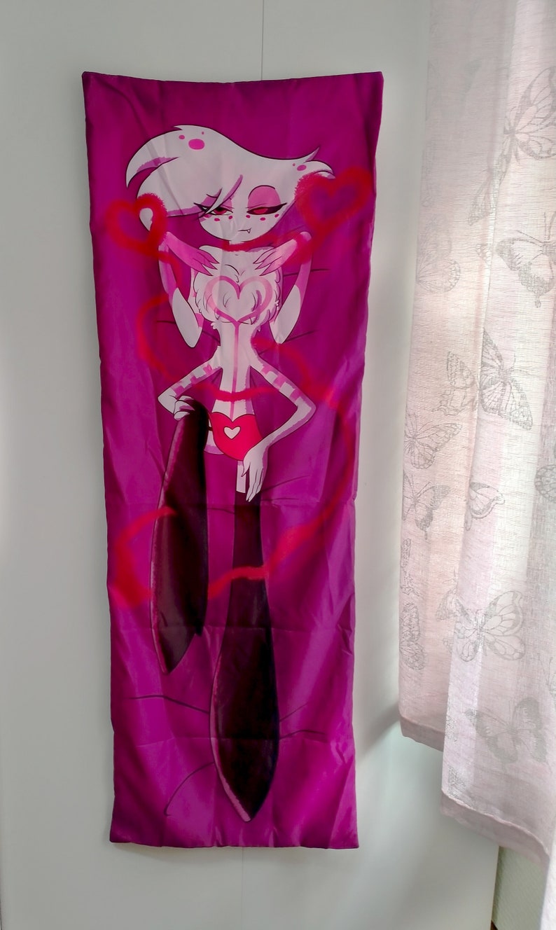 Hazbin Hotel Angel Dust Dakimakura. Furry Soft Body Pillowcase 2 Side ...