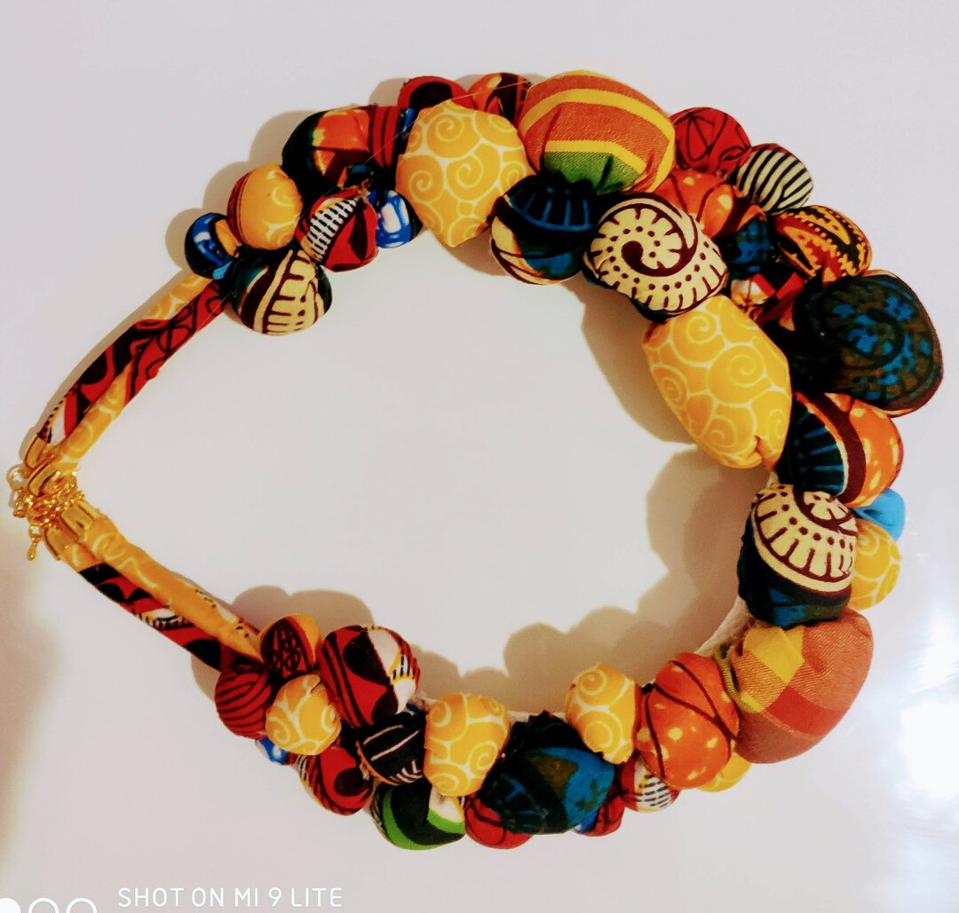 Fabric Wax Patch Necklace - Etsy