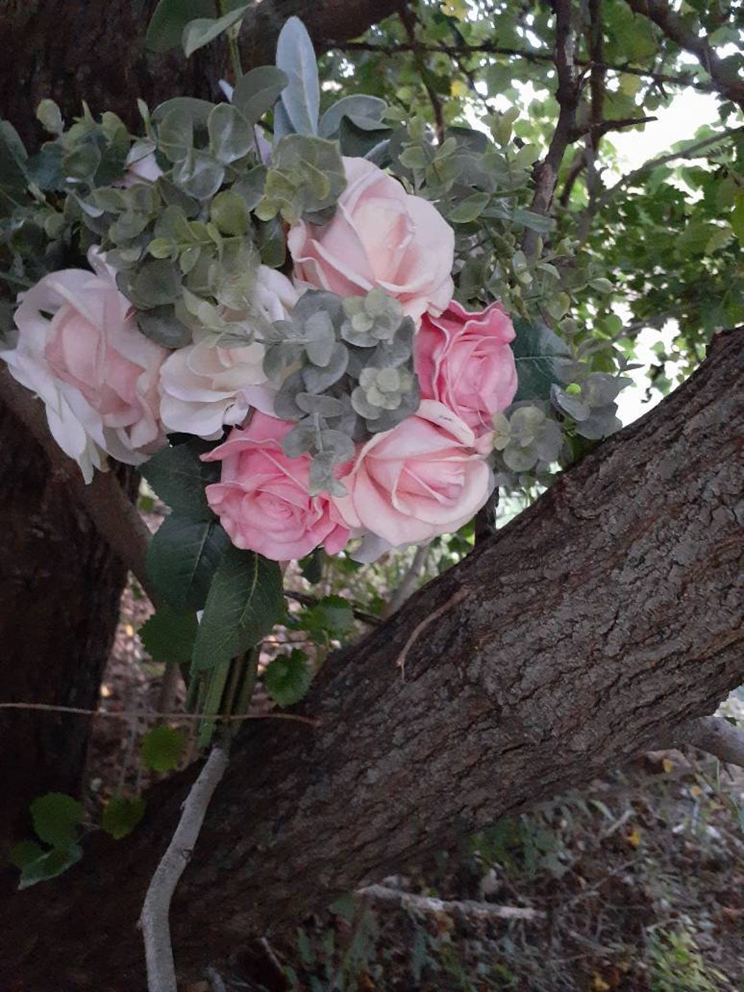 Shades of Pink Rose's Silk Flowers Country Chic - Etsy