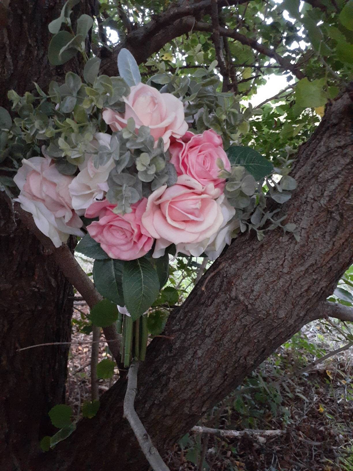 Shades of Pink Rose's Silk Flowers Country Chic - Etsy