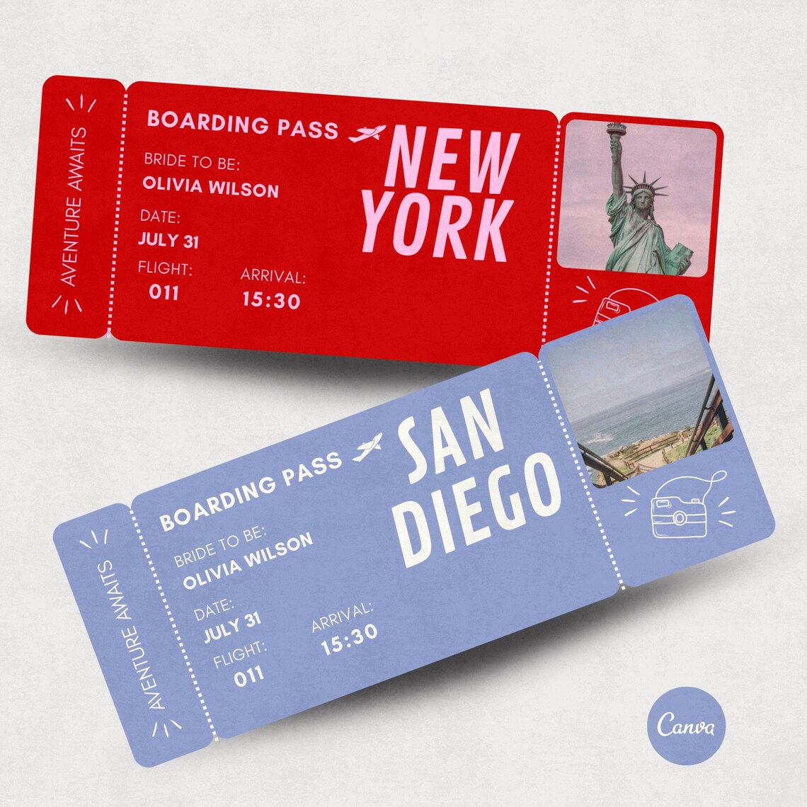 Surprise Trip Boarding Pass: DIY Printable Ticket (digital Download) - Etsy