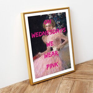 On Wednesdays We Wear Pink Printable Art. Mean Girls Print. Pink Art ...