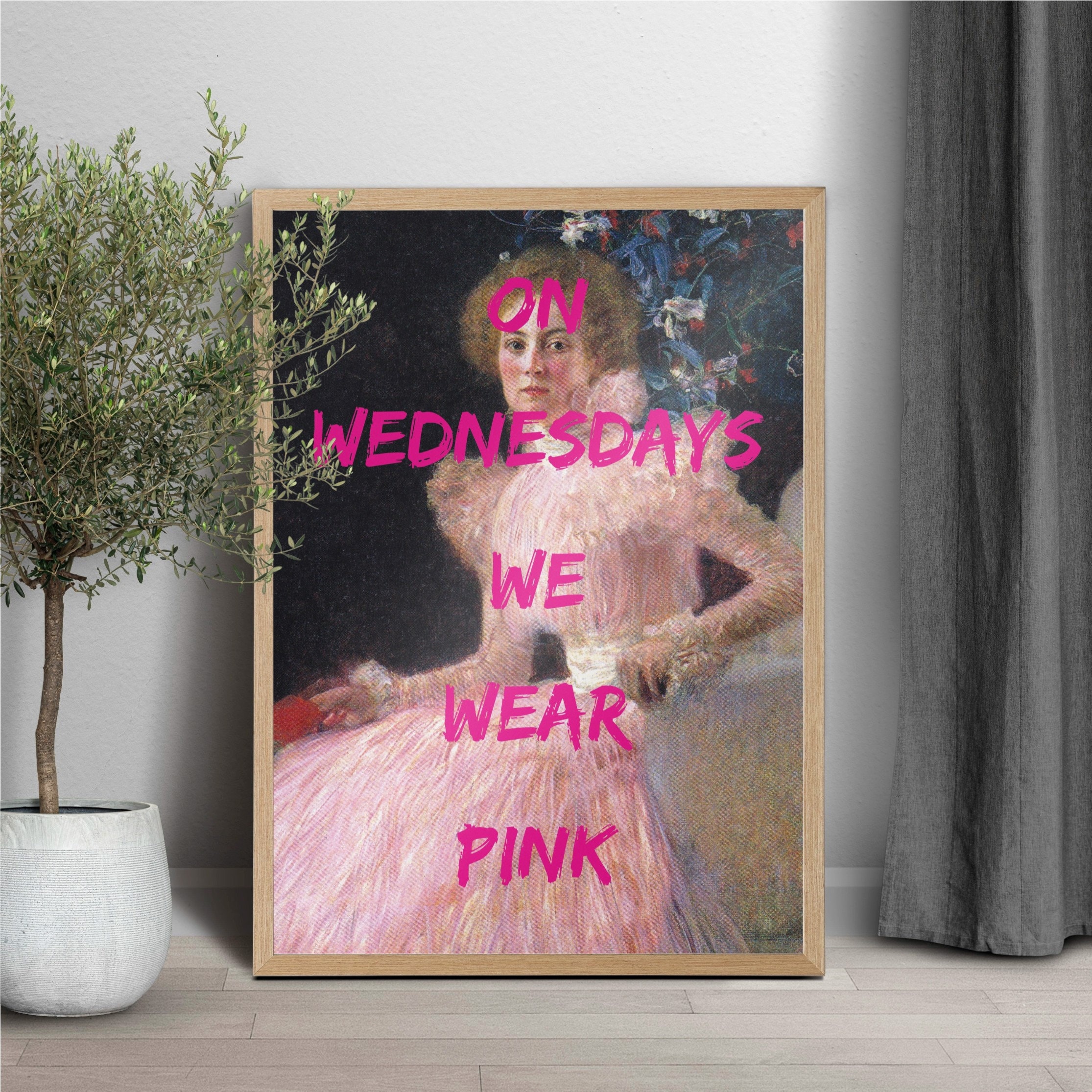 On Wednesdays We Wear Pink Printable Art. Mean Girls Print. Pink Art ...
