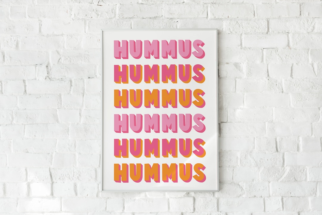 Hummus Printable Wall Art. Hummus Lover Print. Foodie Printable. Home ...