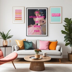 On Wednesdays We Wear Pink Printable Art. Mean Girls Print. Pink Art ...