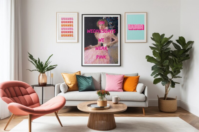 On Wednesdays We Wear Pink Printable Art. Mean Girls Print. Pink Art ...