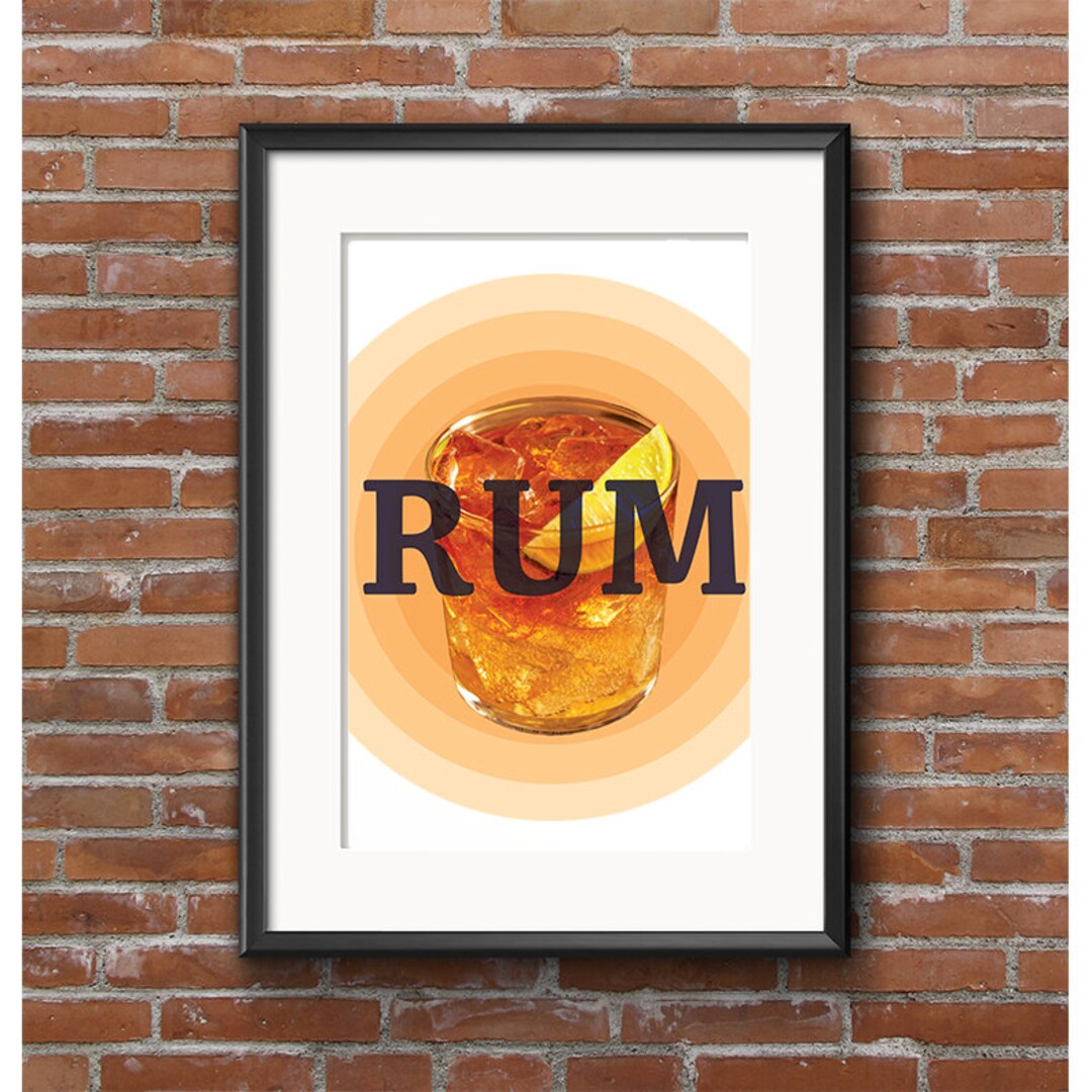 RETRO RUM Art Poster Rum Print Rum Poster Rum Art Rum - Etsy Sweden