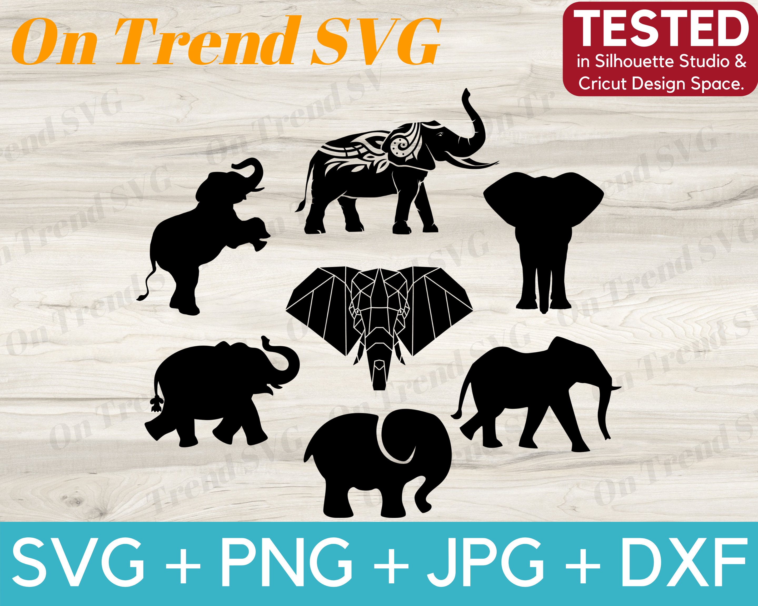 Elephant SVG PNG JPG Cut Files - Etsy