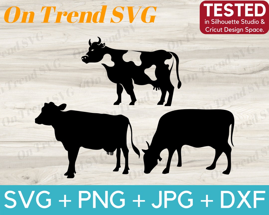 Cow SVG PNG JPG Cut Files - Etsy