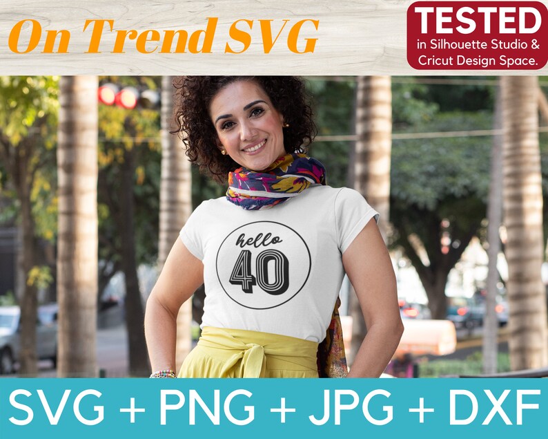 40th Birthday Svg, 40 and Fabulous Svg, Forty Svg, hello 40 SVG PNG DXF ...