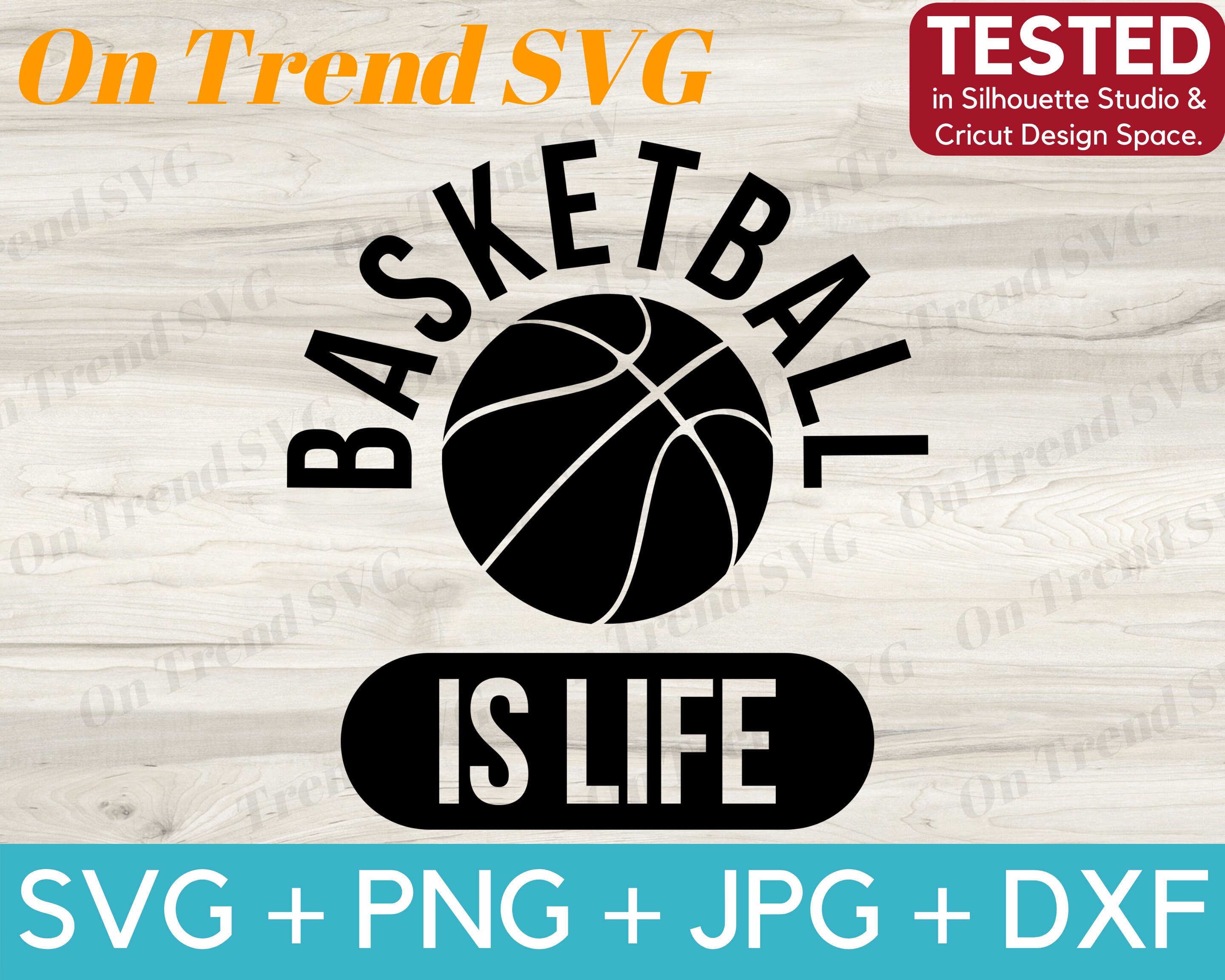 Basketball SVG PNG DXF Cut Files, basketball is Life - Etsy