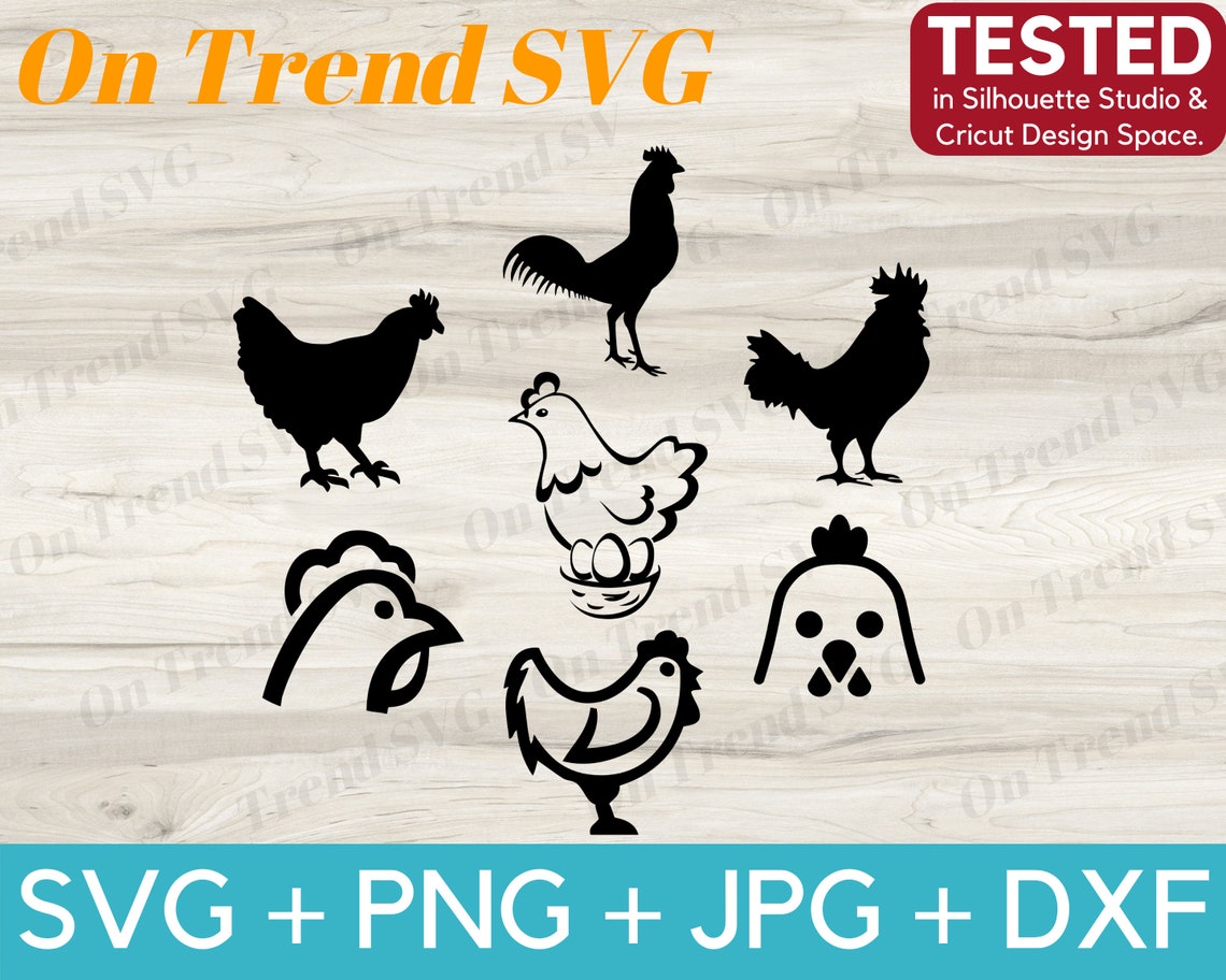 Chicken SVG PNG JPG Cut Files - Etsy