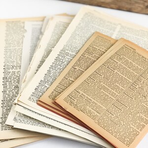Dictionary Pages 500 Loose Dictionary Pages Vintage Book - Etsy