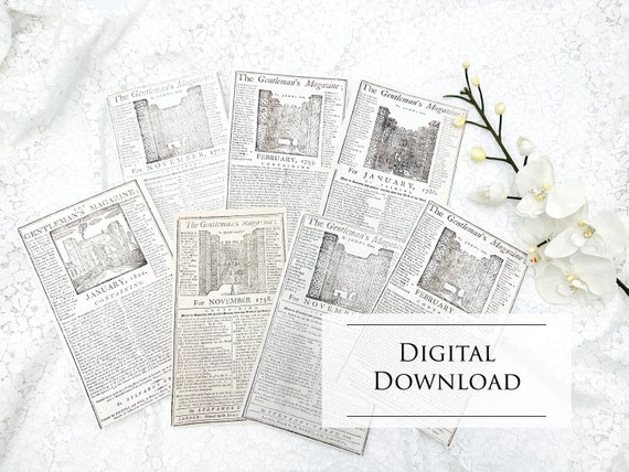Vintage Almanac Pages Digital Download Junk Journal Paper - Etsy