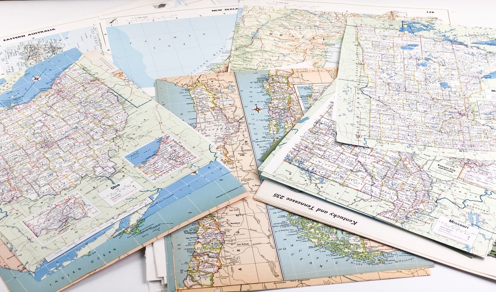 50 Vintage Maps for Crafting Maps for Decorating - Etsy