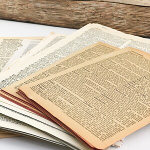 Dictionary Pages 500+, Loose Dictionary Pages, Vintage Book Pages - Etsy