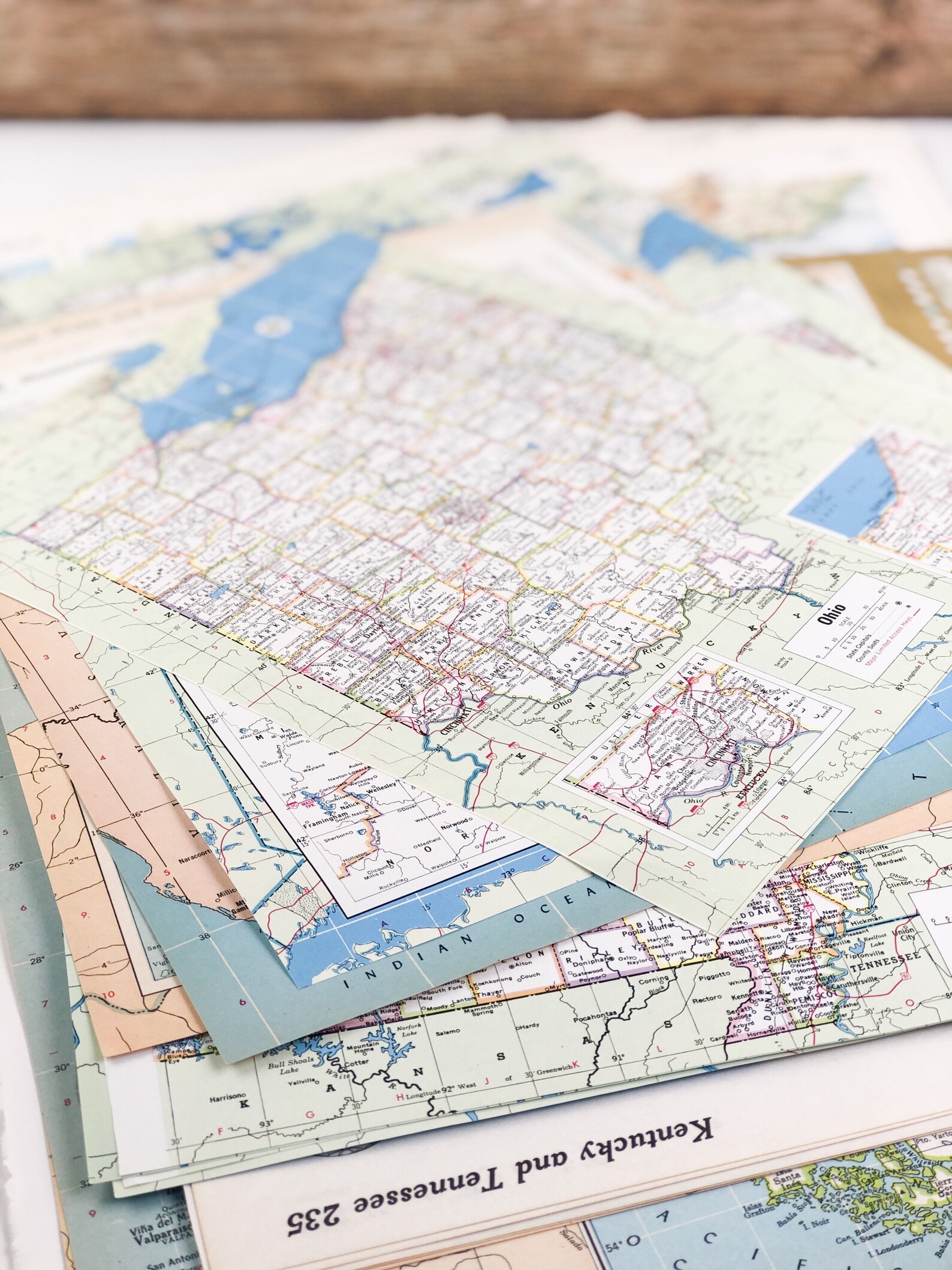 50 Vintage Maps for Crafting Maps for Decorating - Etsy