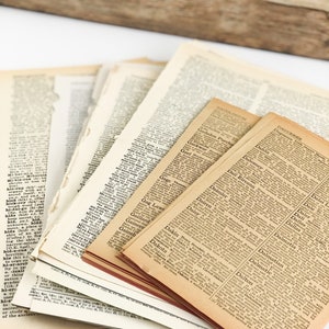 Dictionary Pages 500+, Loose Dictionary Pages, Vintage Book Pages - Etsy