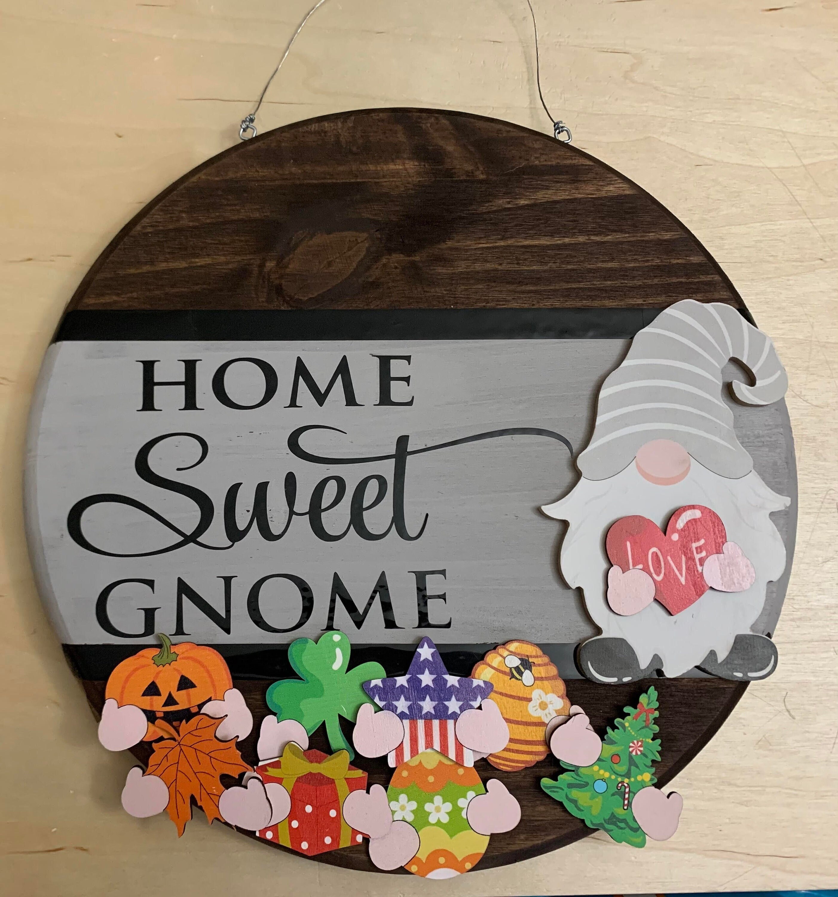 Interchangeable Gnome Welcome Sign Home Decor Housewarming - Etsy