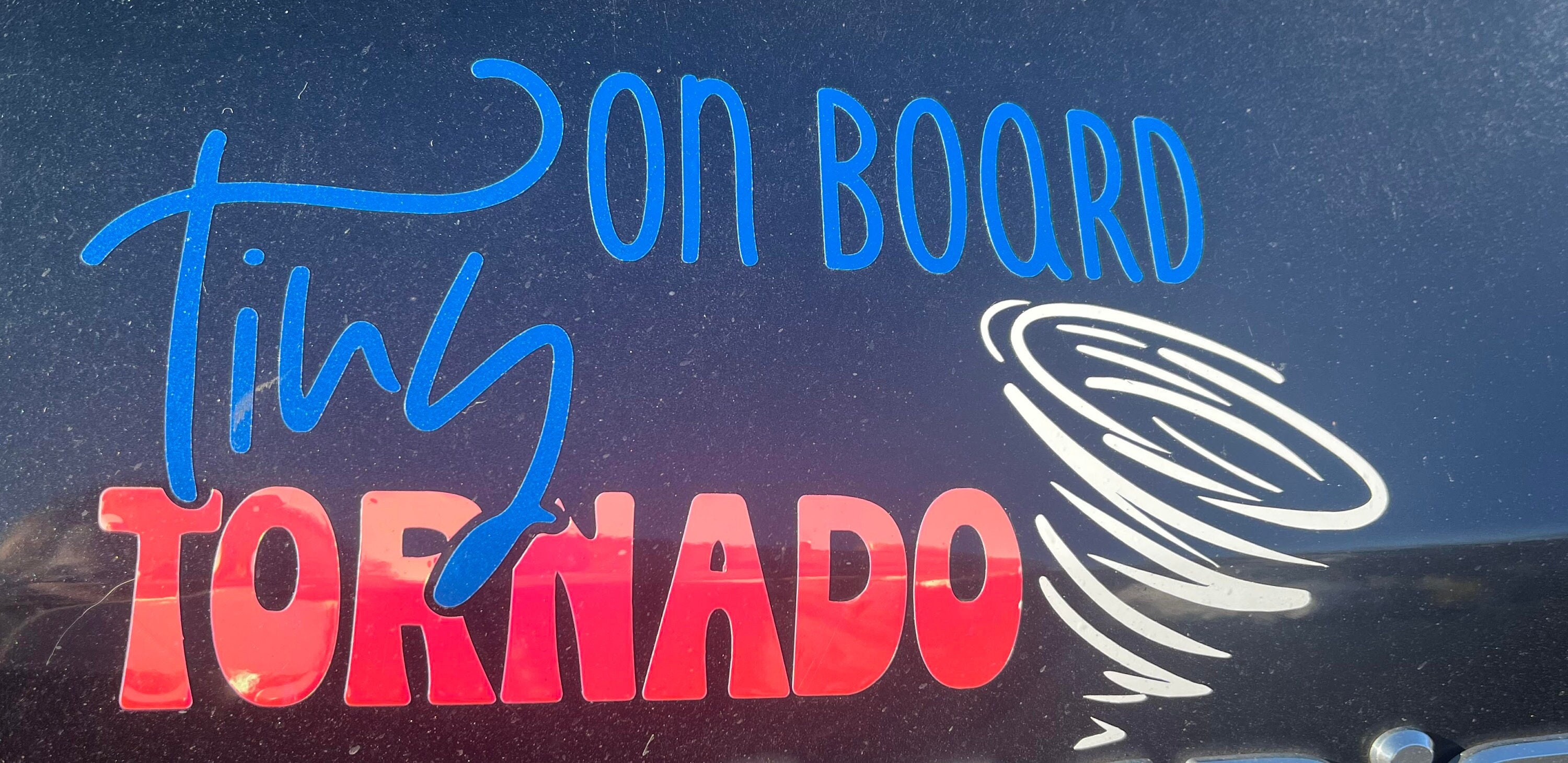 Tiny Tornado on Board / Decal / Funny Decal / Toddler / Decals / Car ...