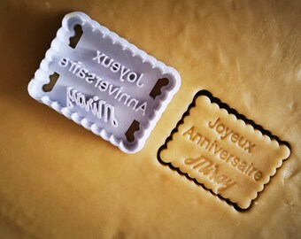 Custom Frosting Stamp Cookie Cake - Etsy