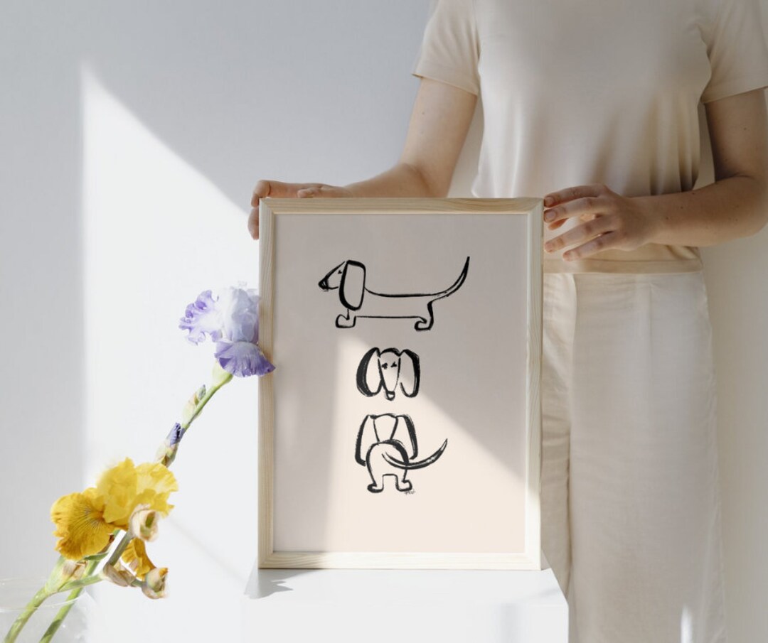 Doxy Line Art Set to Print, Digital Download | 3 Variations for ...