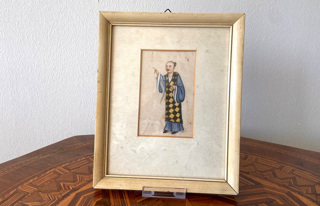 Antique Drawing on Rice Paper 19th Century Qing Dynastie - Etsy