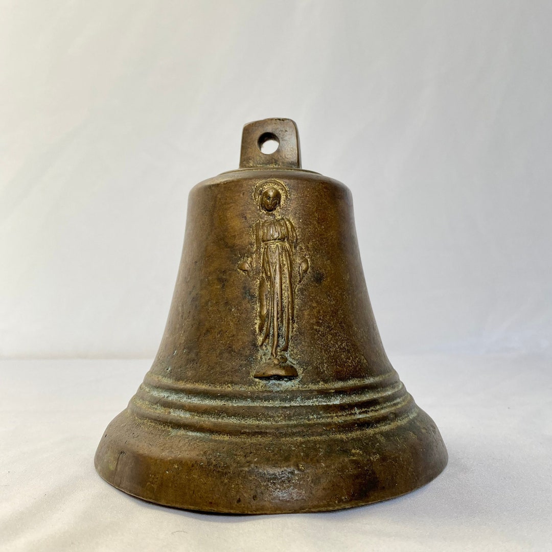 Antique Bronze Bell Haute époque Italy, 18th Century Italian Bell Maria ...