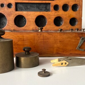 Antique Weights Set Weight 19th Century Gold Scale Instrument Measuring ...