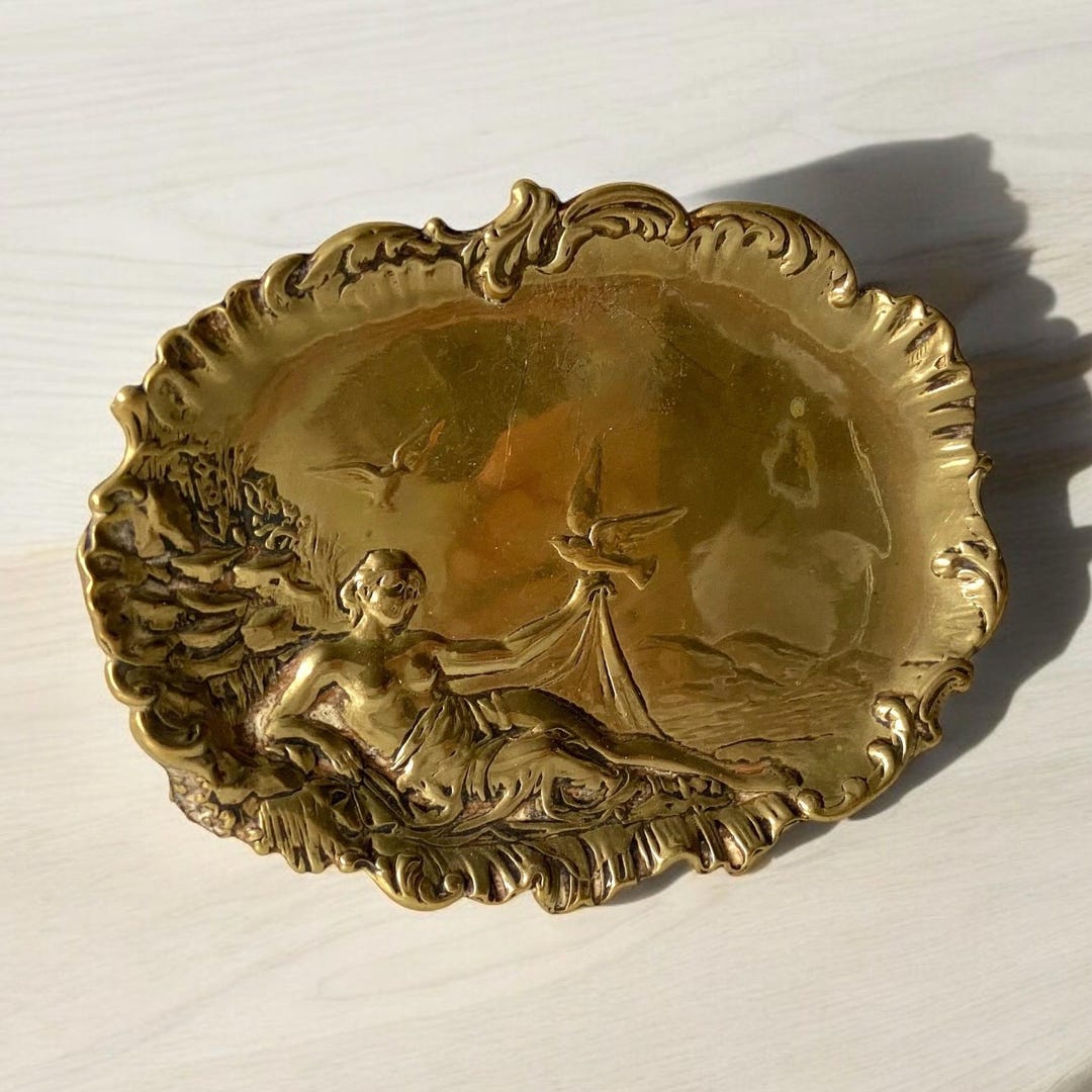Antique Brass Plaque - Wall - Mythological Decoration - 19th Century ...