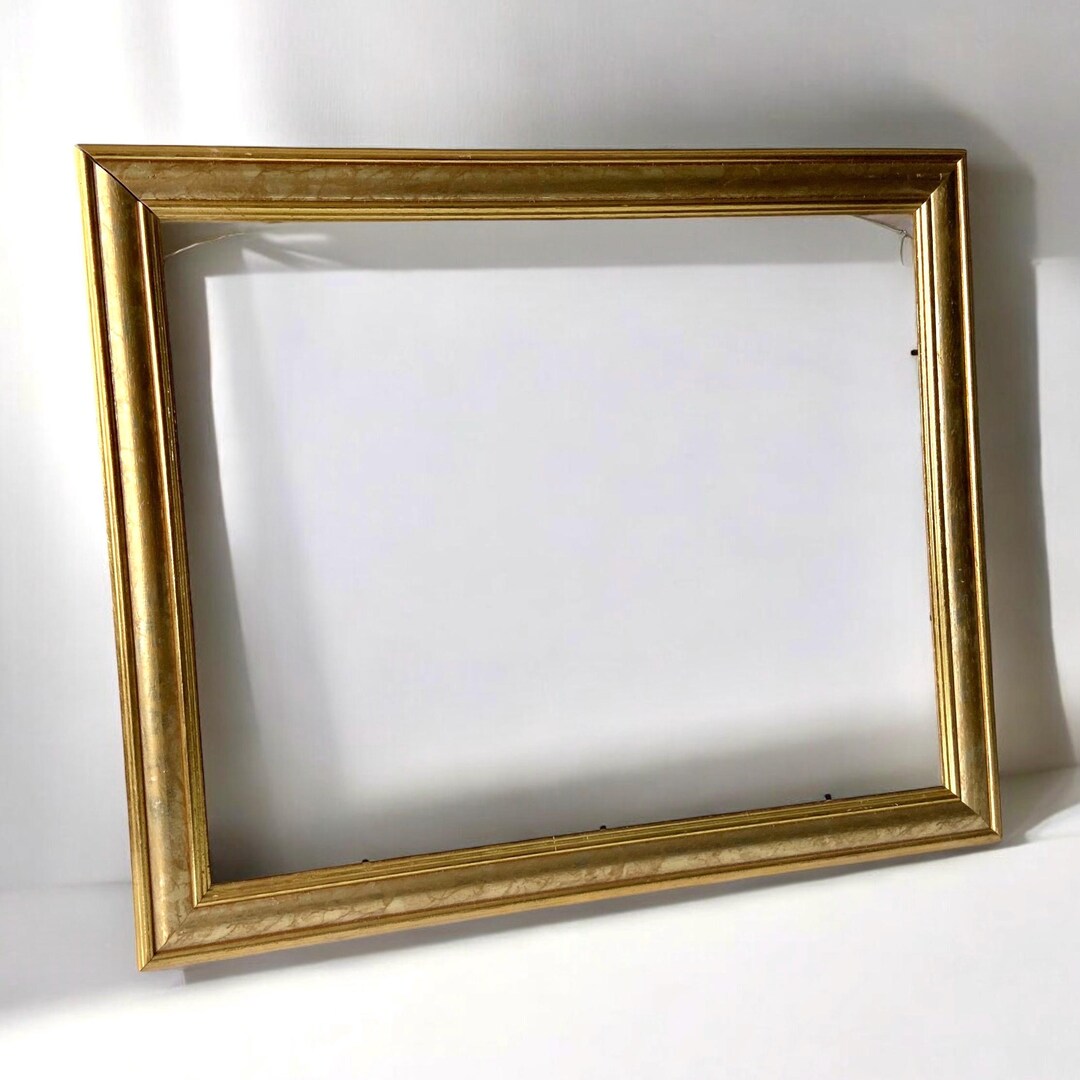 Golden Frame - Painting - Wood - Plaster - Gilded - 20th Century - Etsy