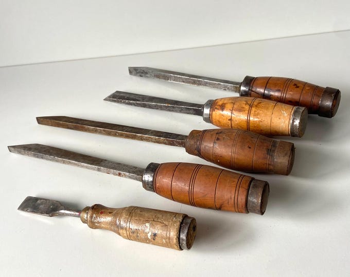 Beautiful Lot of Antique Chisels - 19th Till Early 20th Century ...