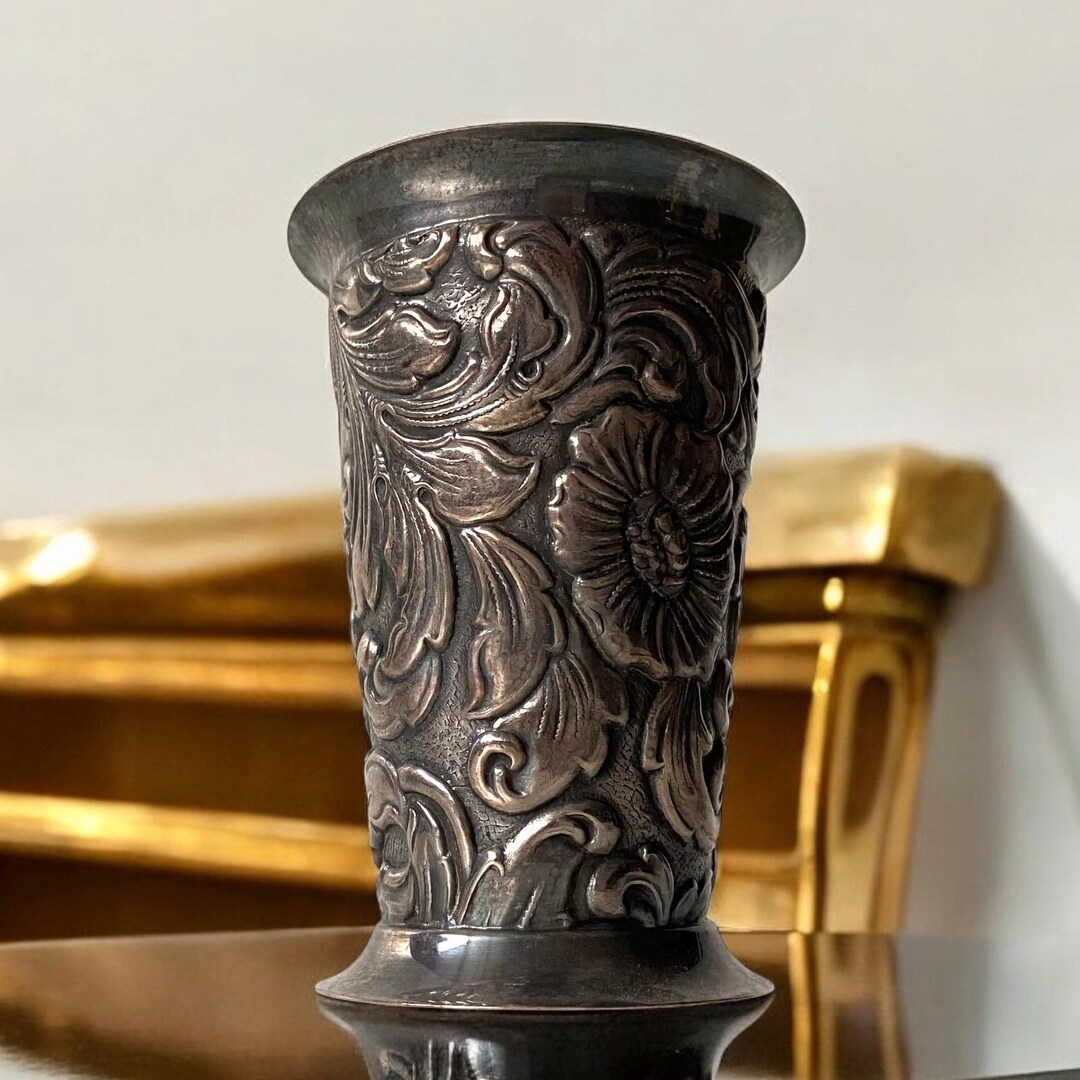 Old Beaker - Marked - Denmark - Floral - 19th Till 20th Century - Etsy