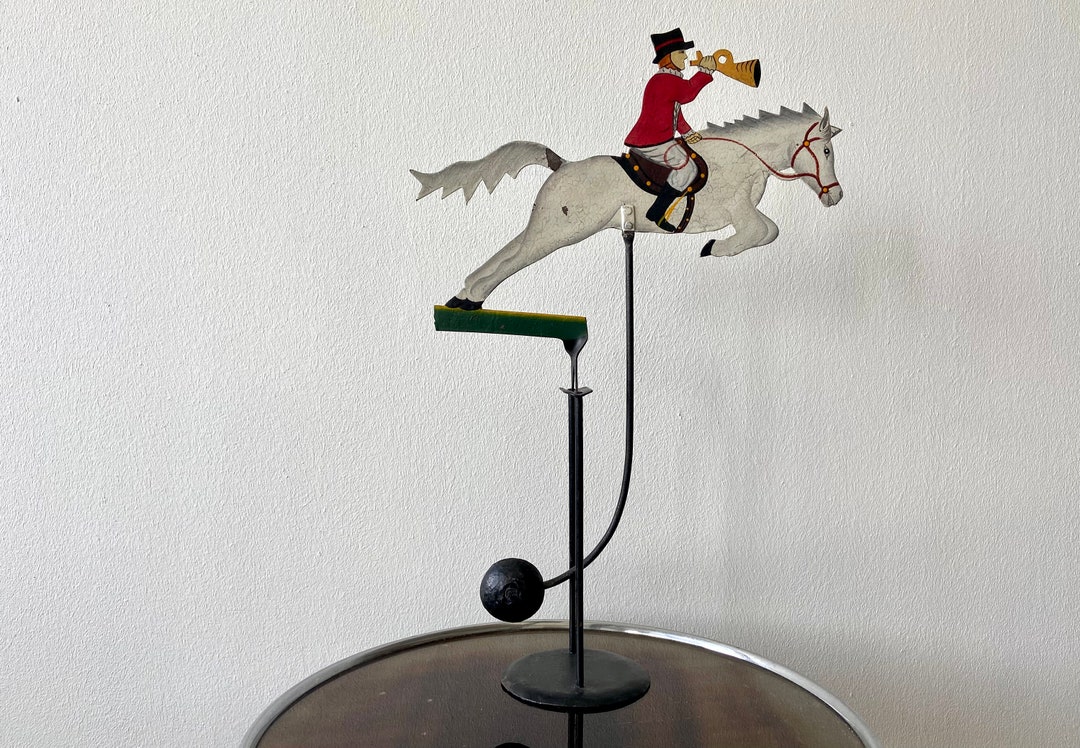 Vintage Balancing Toy Horse Rider Metal - Etsy