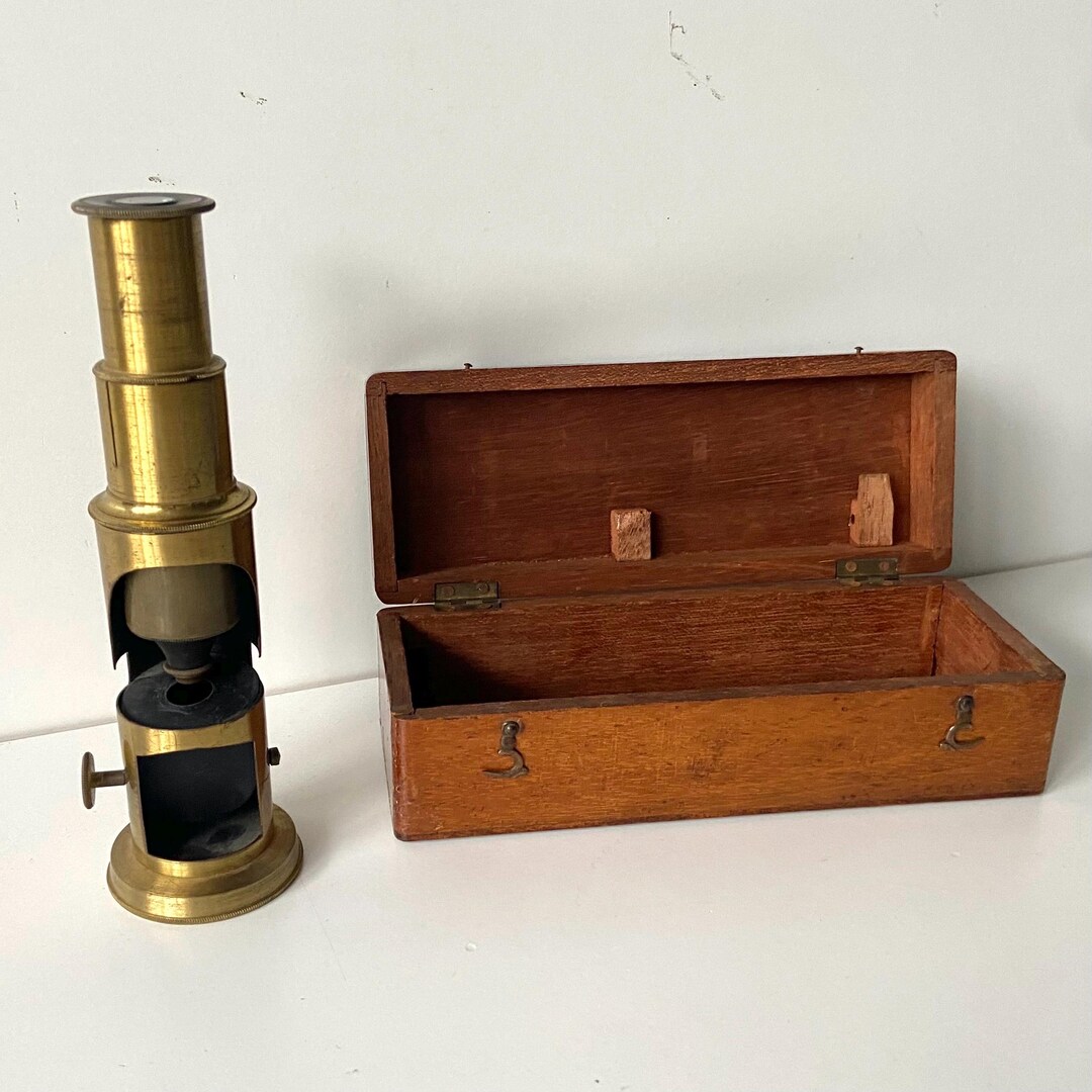 Antique Field Microscope - Small - England - Expedition - 19th Century ...