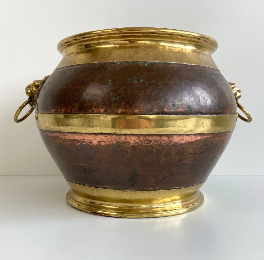 Antique Cachepot 19th Century Dutch Lion Head Holding Rings - Etsy