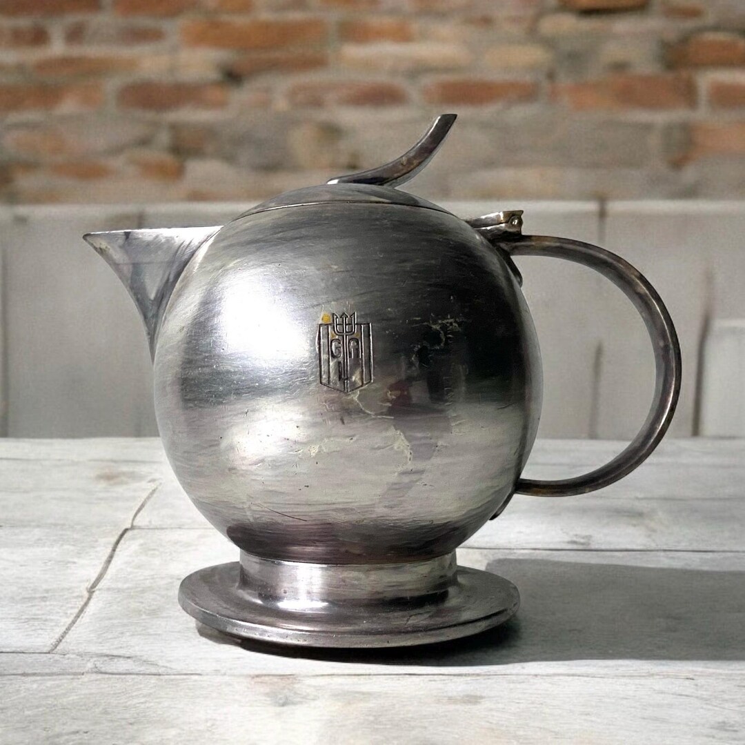 Vintage Teapot or Coffeepot - 20th Century - Marked Fraget Bio Plaque ...