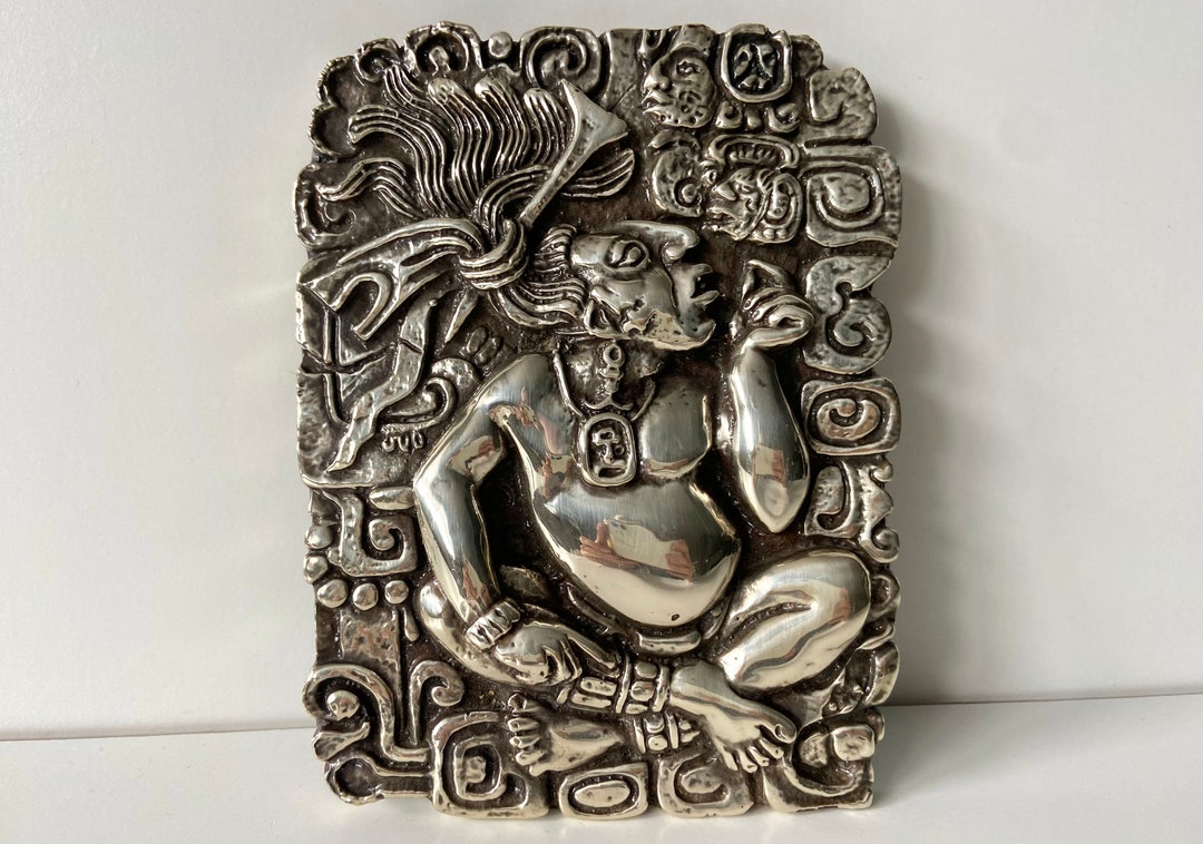 Maya Silver Plaque - Tested With Metal Analyzer - South America ...