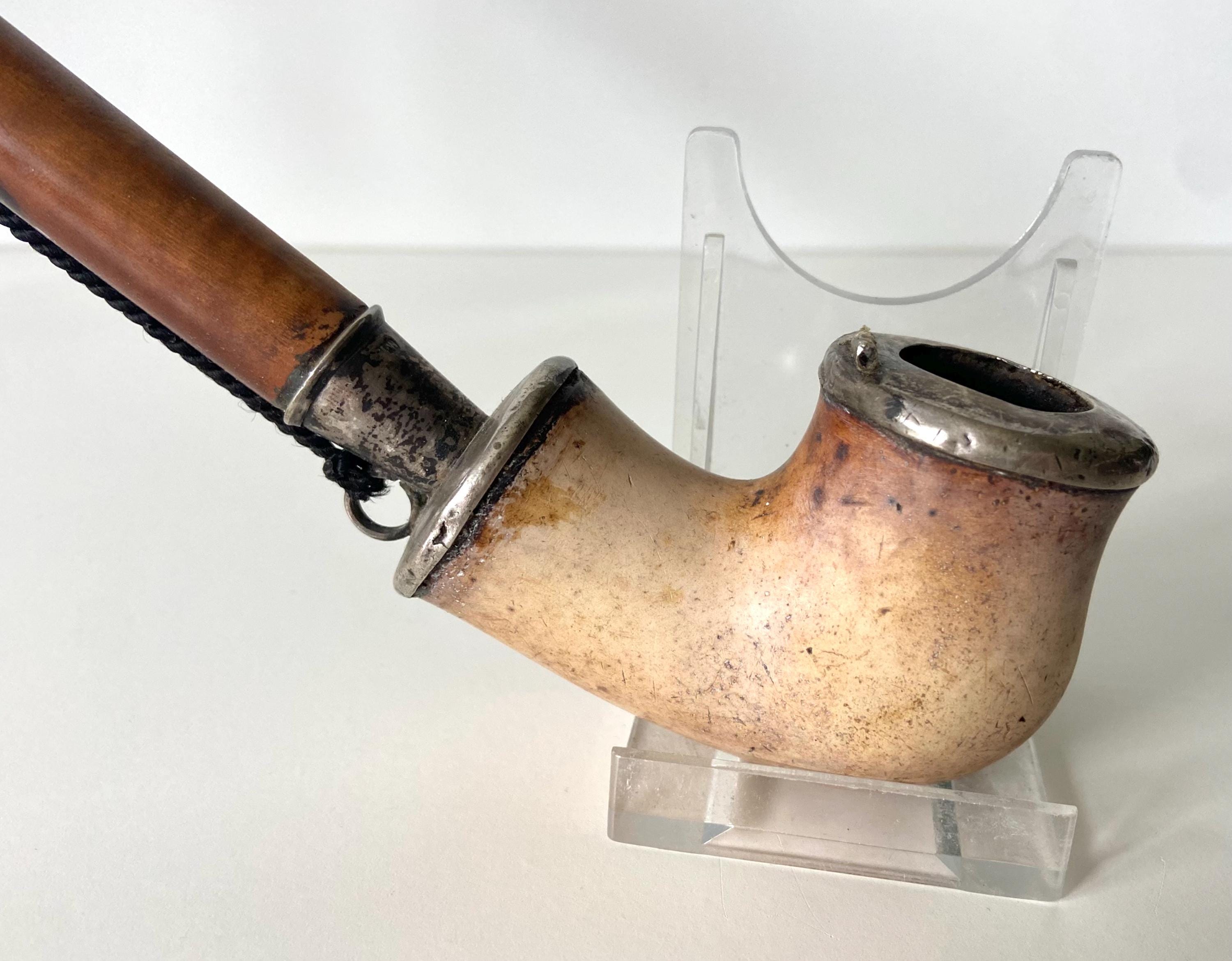 18th Century Meerschaum Pipe Head With Silver - Smoking Pipe ...