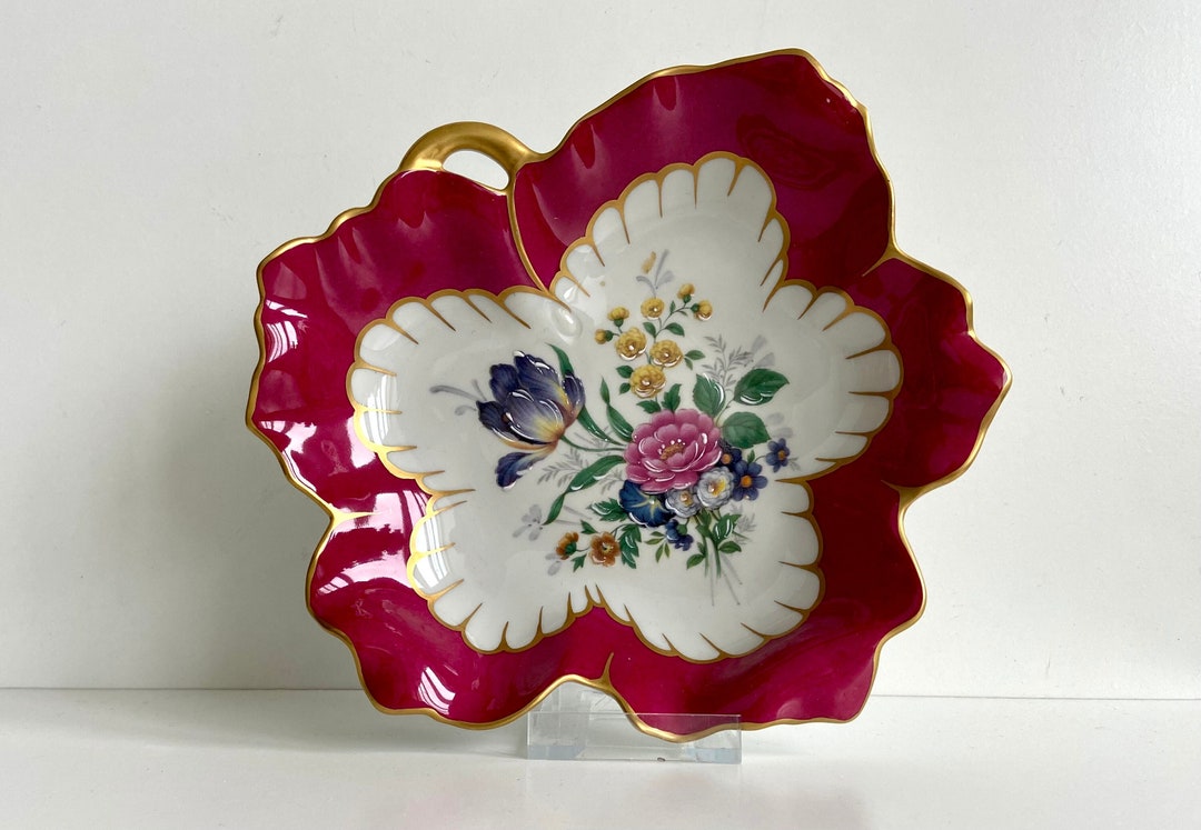 Limoges Porcelain - France - Leaf Shaped Dish - G. Simonnet - Etsy