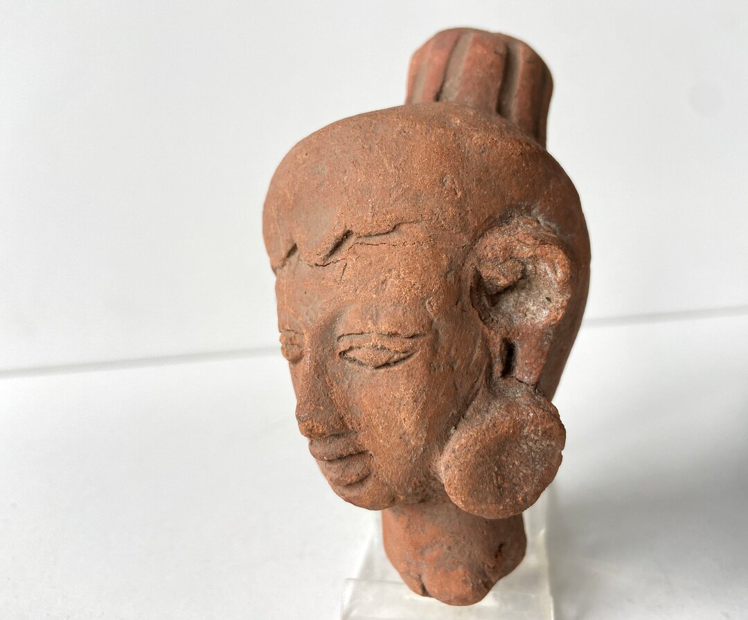 Terracotta Head Maya Culture Read Clay Antique Classic Period Style - Etsy