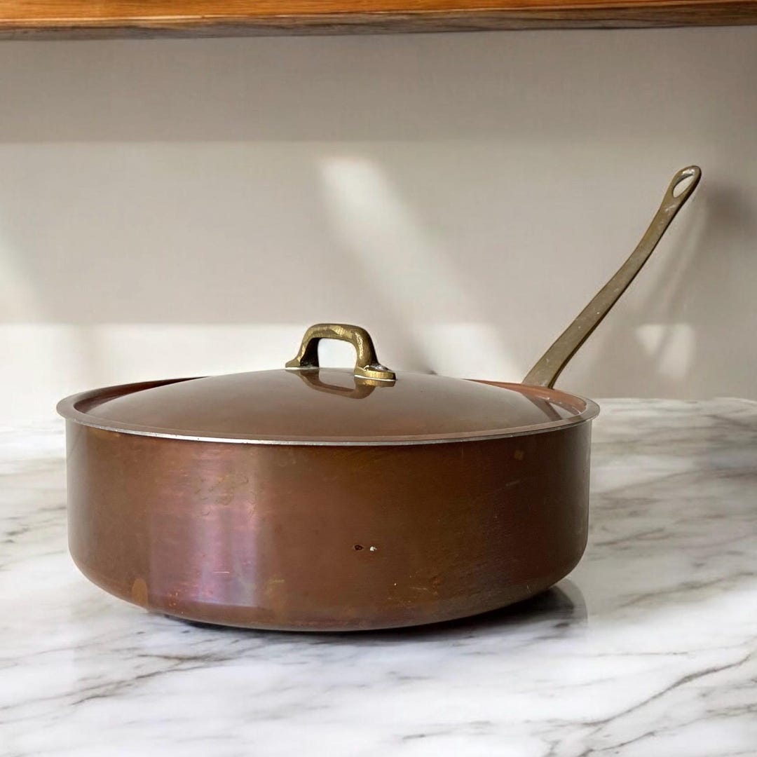 Old Copper Pan - Vintage - 20th Century - Most Likely From France ...