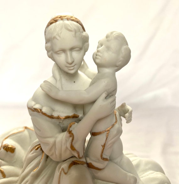 Sculpture Art & Collectibles Figurines Biscuit porseleinen sculptuur van moeder met kind Beeld ...