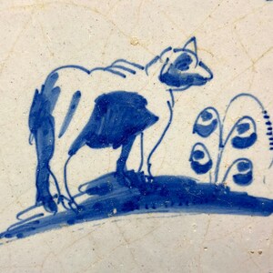 17th Century Delft Tile - Sheep - Wan-li Corners - Blue and White ...