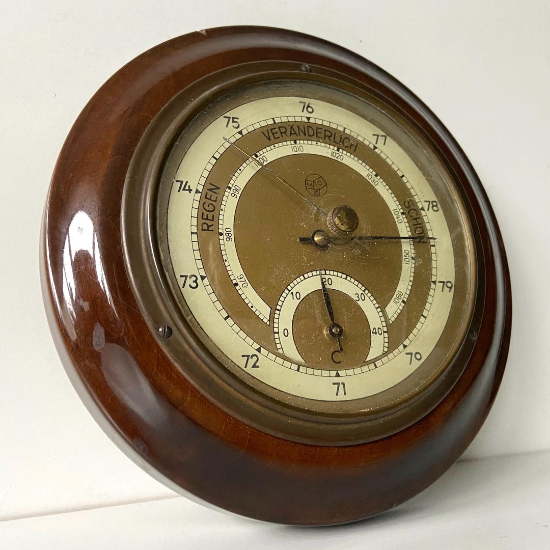 Old Barometer - Weather Station - Weatherstation - Vintage - 20th ...