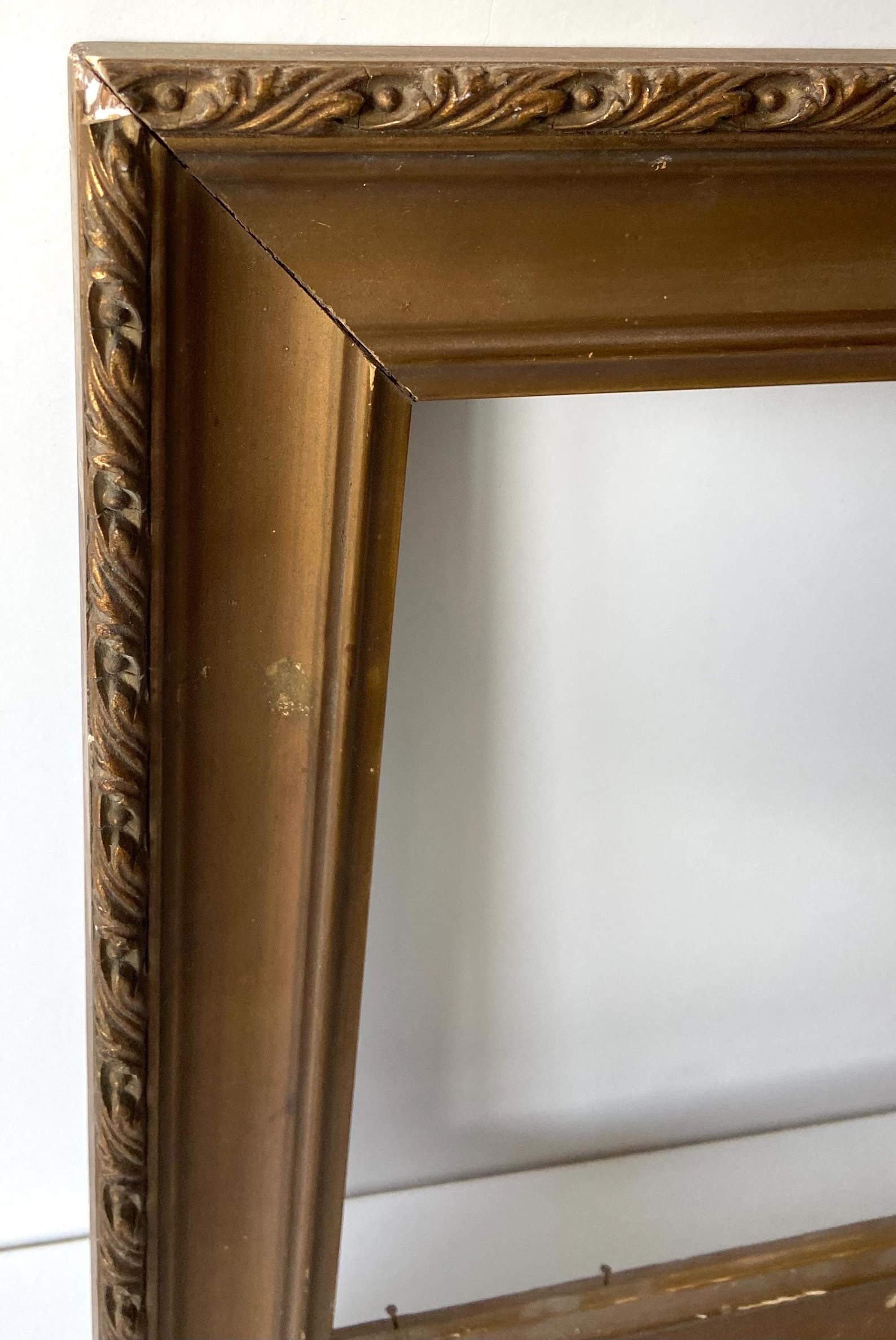 Antique Frame for a Painting - Wood - Plaster - Gold - Gild - 19th ...